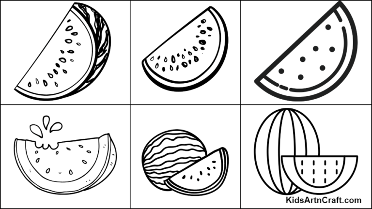 Watermelon Coloring Pages For Kids – Free Printables - Kids Art & Craft