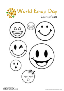 World Emoji Day Coloring Pages For Kids – Free Printables - Kids Art ...