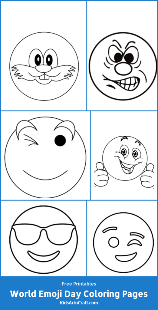 World Emoji Day Coloring Pages For Kids – Free Printables - Kids Art ...
