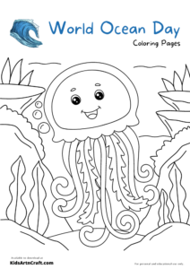 World Oceans Day Coloring Pages For Kids – Free Printables - Kids Art ...