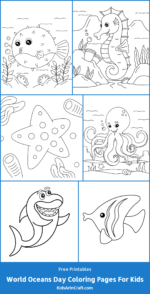 World Oceans Day Coloring Pages For Kids – Free Printables - Kids Art ...