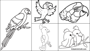 World Parrot Day Coloring Pages For Kids – Free Printables - Kids Art ...
