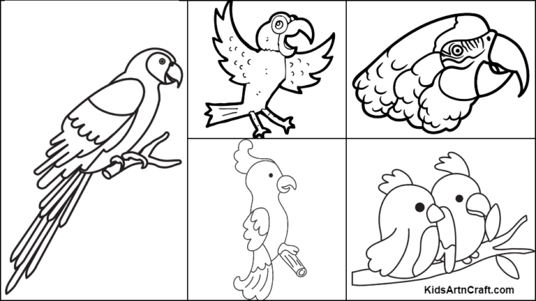 World Parrot Day Coloring Pages For Kids – Free Printables - Kids Art ...