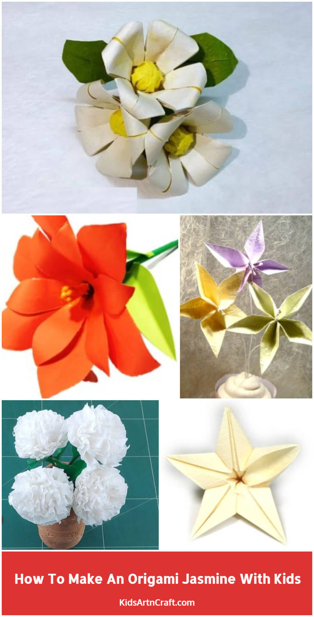 How To Make An Origami Jasmine With Kids - Kids Art & Craft