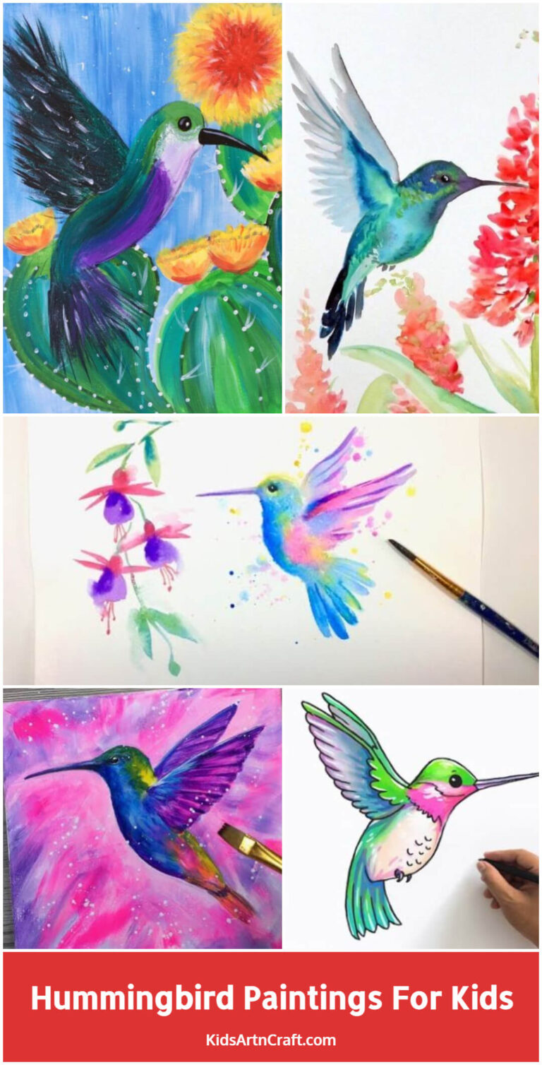 Hummingbird Paintings For Kids - Kids Art & Craft