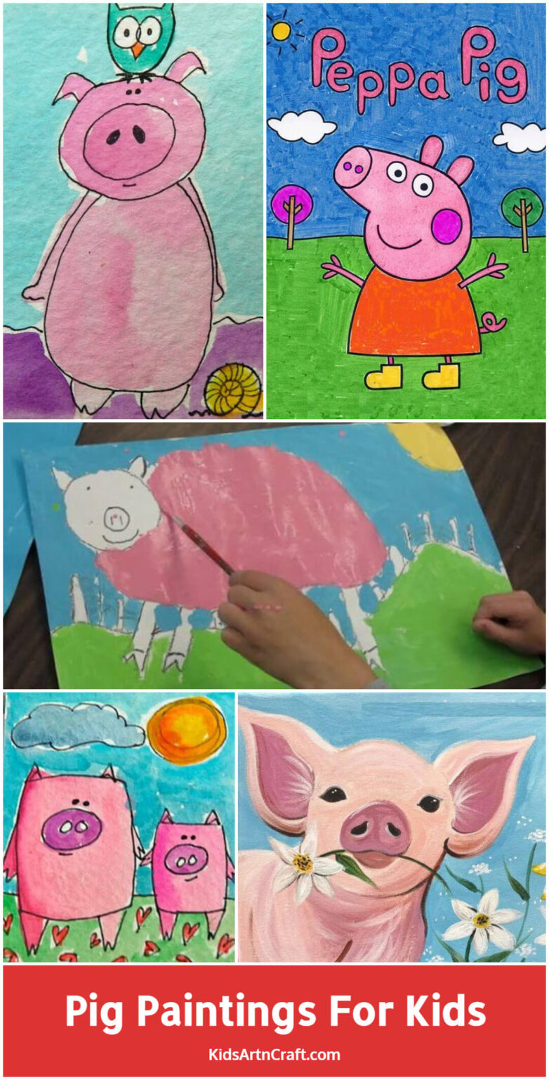 Pig Paintings For Kids - Kids Art & Craft
