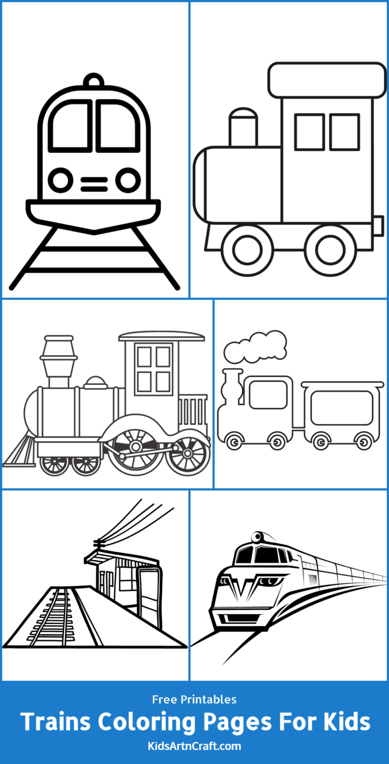 Trains Coloring Pages For Kids – Free Printables - Kids Art & Craft