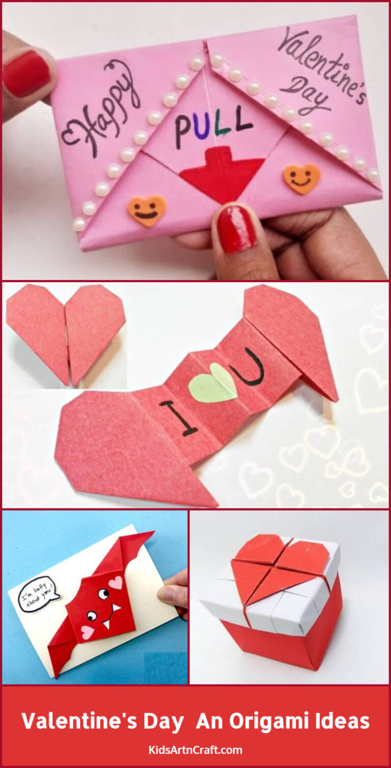 Valentine's Day Origami Ideas That Kids Can Make - Kids Art & Craft