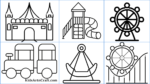 Amusements Parks Coloring Pages For Kids – Free Printables - Kids Art ...