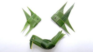 How To Make An Origami with Coconut Leaf - Kids Art & Craft
