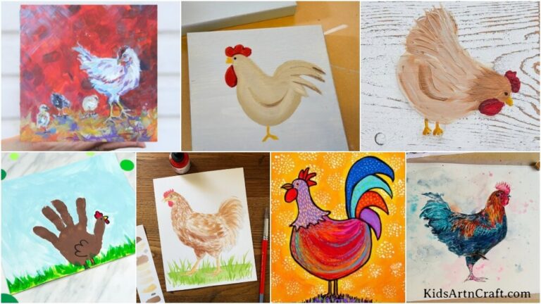 Chicken Paintings For Kids - Kids Art & Craft