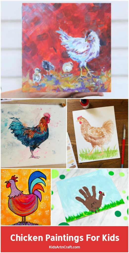 Chicken Paintings For Kids - Kids Art & Craft