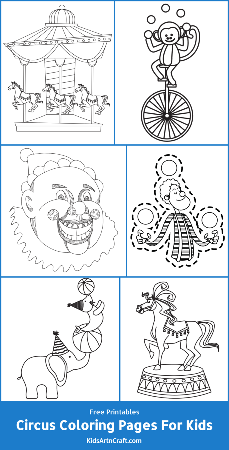 Circus Coloring Pages For Kids – Free Printables - Kids Art & Craft