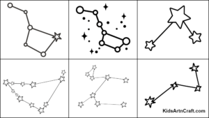 Constellations Coloring Pages For Kids – Free Printables - Kids Art & Craft