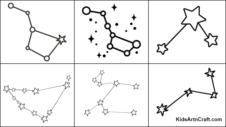 Constellations Coloring Pages For Kids – Free Printables - Kids Art & Craft