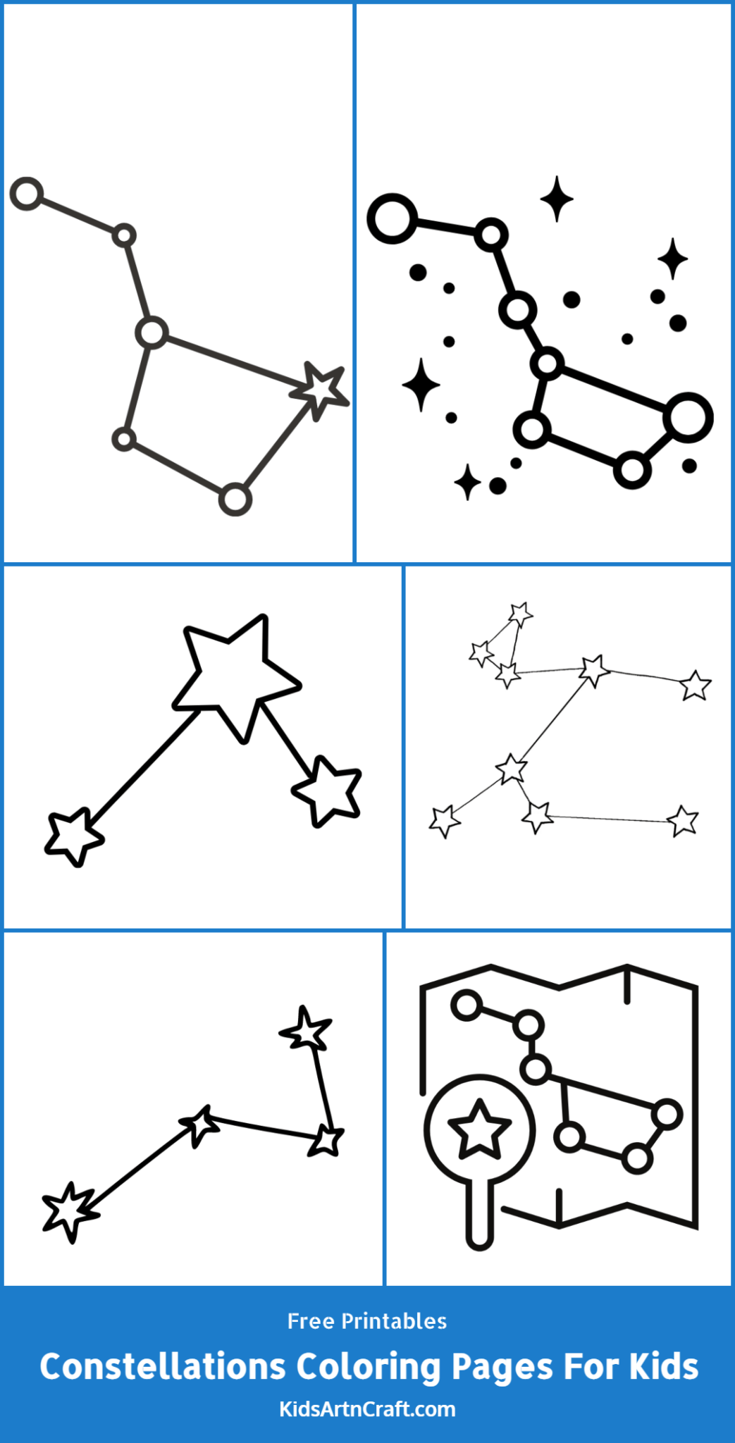 Constellations Coloring Pages For Kids – Free Printables - Kids Art & Craft
