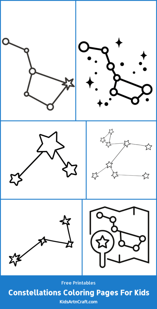 Constellations Coloring Pages For Kids – Free Printables - Kids Art & Craft