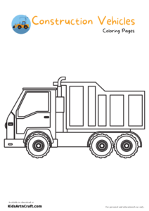 Construction Vehicles Coloring Pages For Kids – Free Printables - Kids ...
