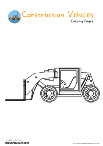 Construction Vehicles Coloring Pages For Kids – Free Printables - Kids ...
