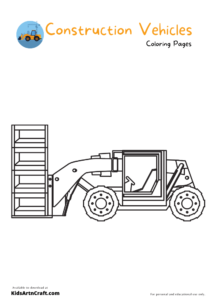 Construction Vehicles Coloring Pages For Kids – Free Printables - Kids ...