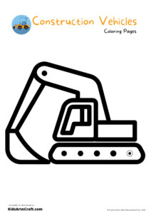 Construction Vehicles Coloring Pages For Kids – Free Printables - Kids ...