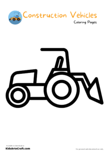 Construction Vehicles Coloring Pages For Kids – Free Printables - Kids ...