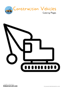 Construction Vehicles Coloring Pages For Kids – Free Printables - Kids ...