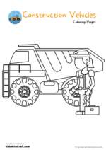 Construction Vehicles Coloring Pages For Kids – Free Printables - Kids ...