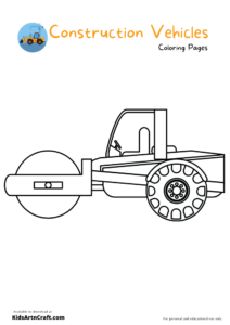 Construction Vehicles Coloring Pages For Kids – Free Printables - Kids ...