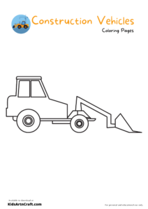 Construction Vehicles Coloring Pages For Kids – Free Printables - Kids ...