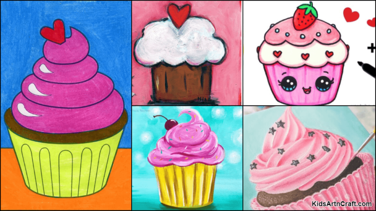 Cupcake Paintings For Kids - Kids Art & Craft