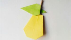 How To Make An Origami Pear With Kids - Kids Art & Craft