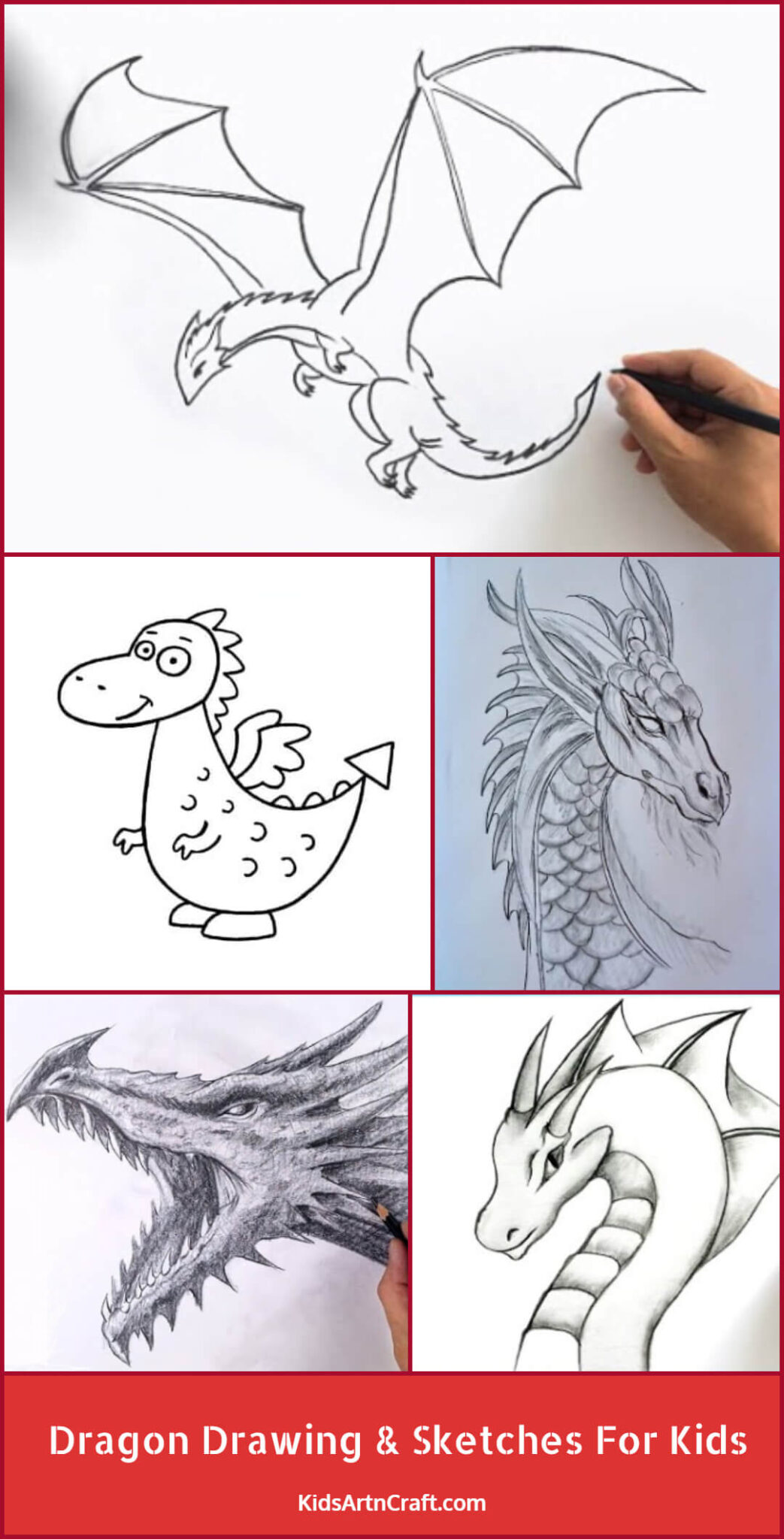 Dragon Drawing & Sketches For Kids - Kids Art & Craft