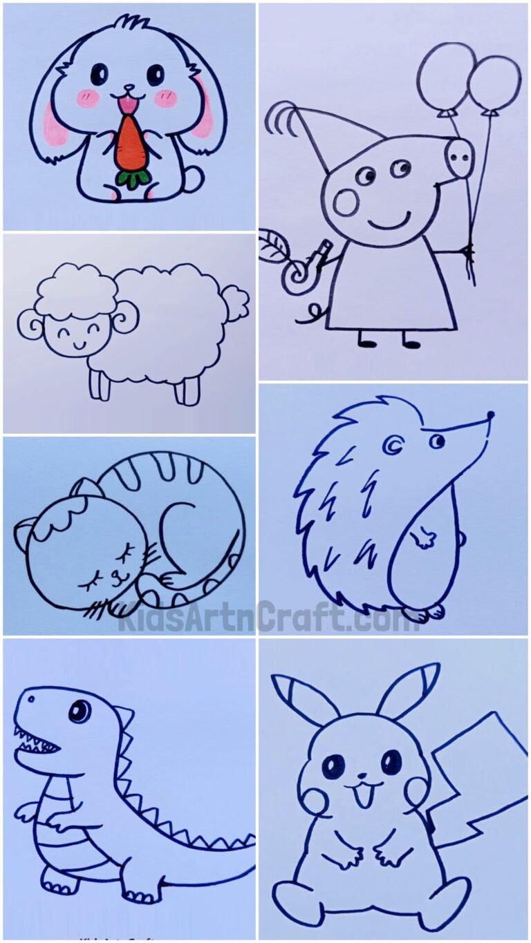 Easy Animal Drawings For Kids And Beginners - Kids Art & Craft