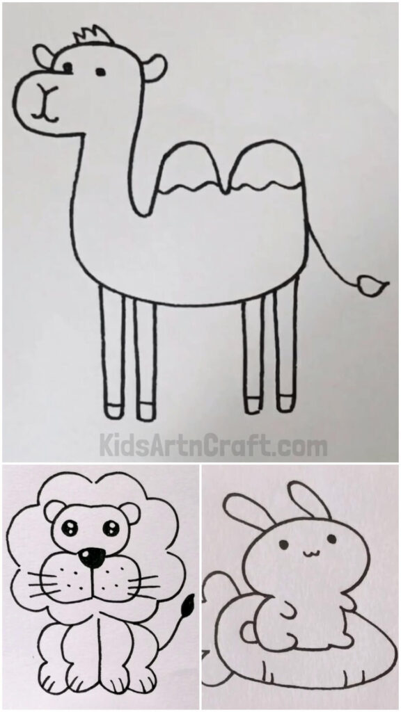 Easy Animal Drawings for Children of Age 4-8 Year - Kids Art & Craft