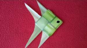 How To Make An Origami with Coconut Leaf - Kids Art & Craft