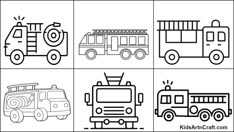 Fire Trucks Coloring Pages For Kids – Free Printables - Kids Art & Craft