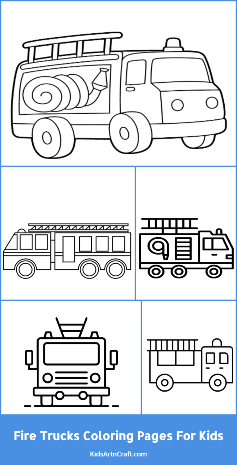 Fire Trucks Coloring Pages For Kids – Free Printables - Kids Art & Craft