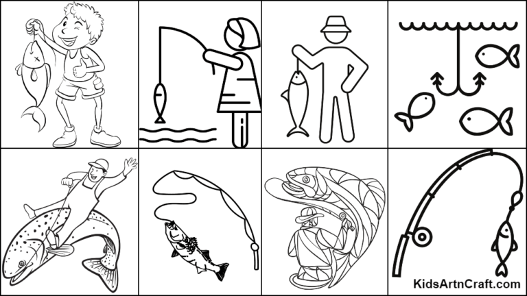 Fishing Coloring Pages For Kids – Free Printables - Kids Art & Craft