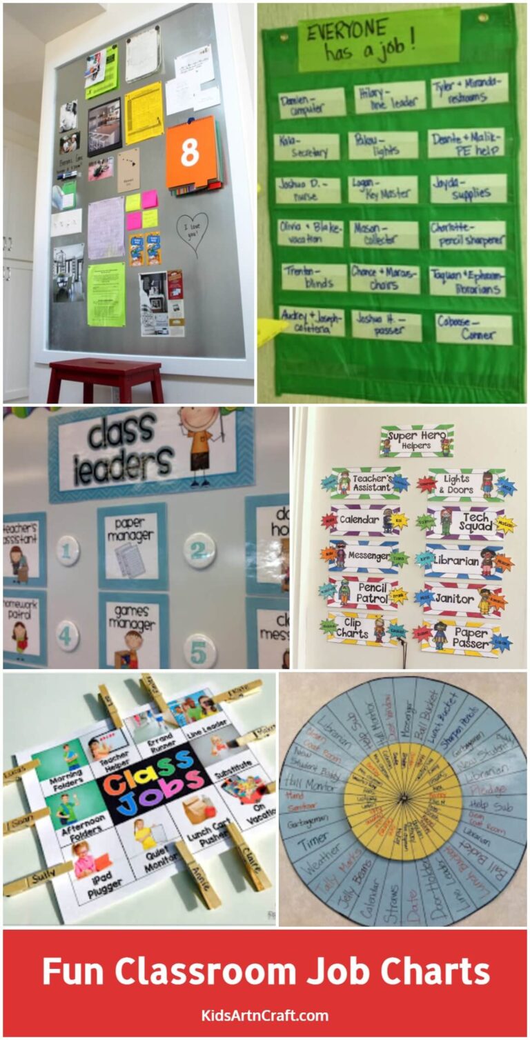 Fun Classroom Job Charts - Kids Art & Craft
