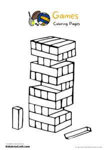 Games Coloring Pages For Kids – Free Printables - Kids Art & Craft