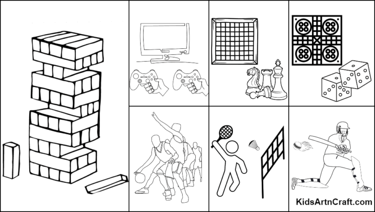 Games Coloring Pages For Kids – Free Printables - Kids Art & Craft