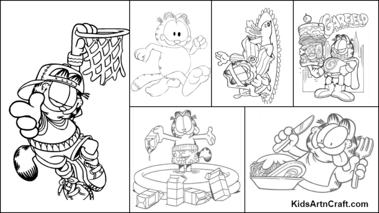 Garfield Coloring Pages For Kids – Free Printables - Kids Art & Craft