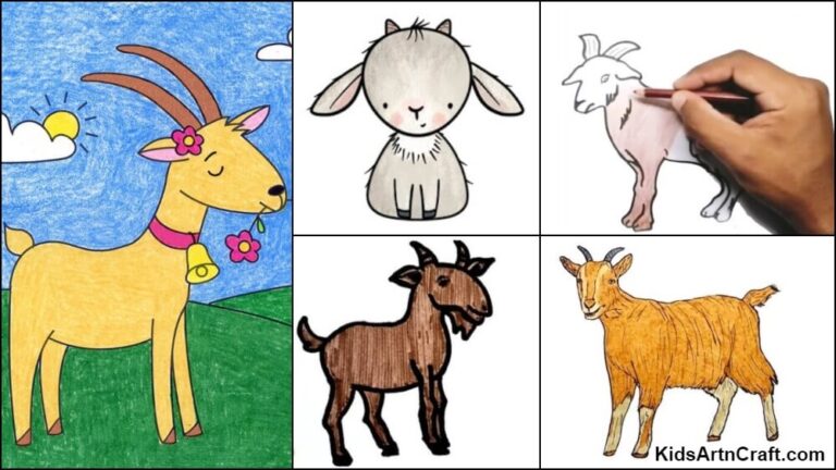 Goat Paintings For Kids - Kids Art & Craft