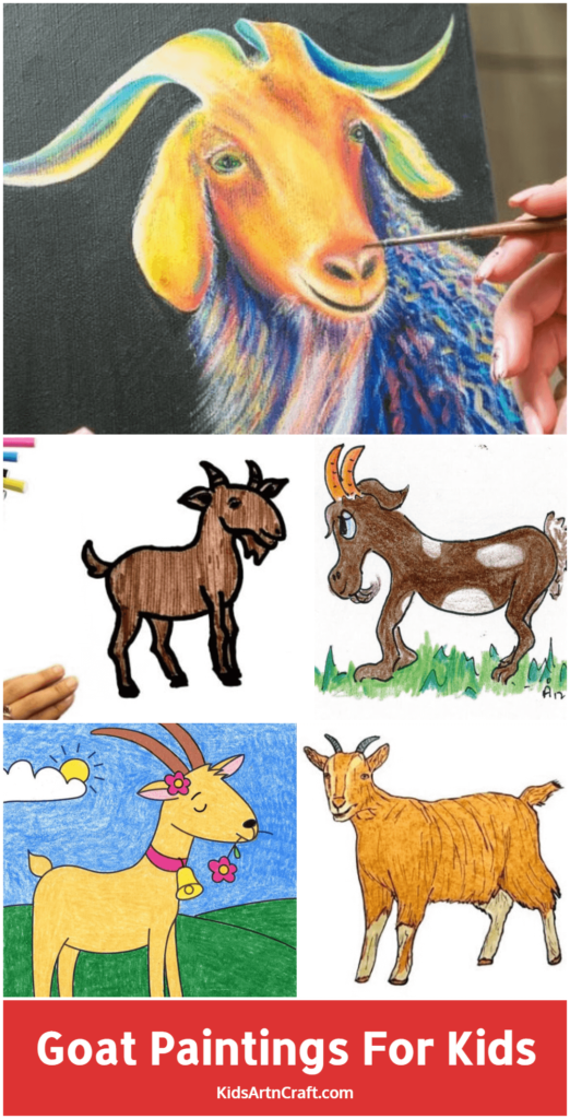 Goat Paintings For Kids - Kids Art & Craft