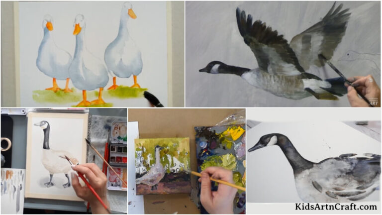 Goose Paintings For Kids - Kids Art & Craft