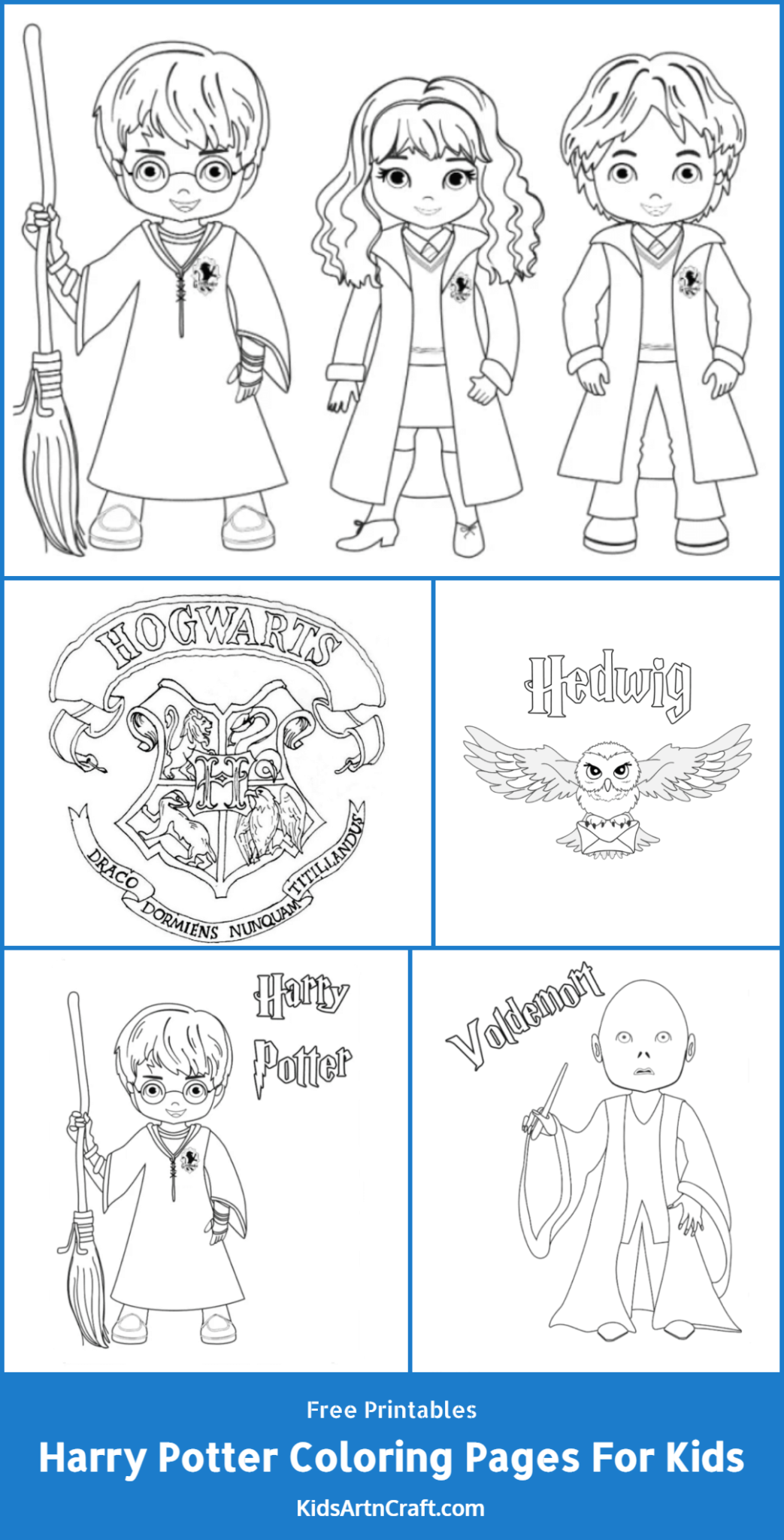 Harry Potter Coloring Pages For Kids – Free Printables - Kids Art & Craft