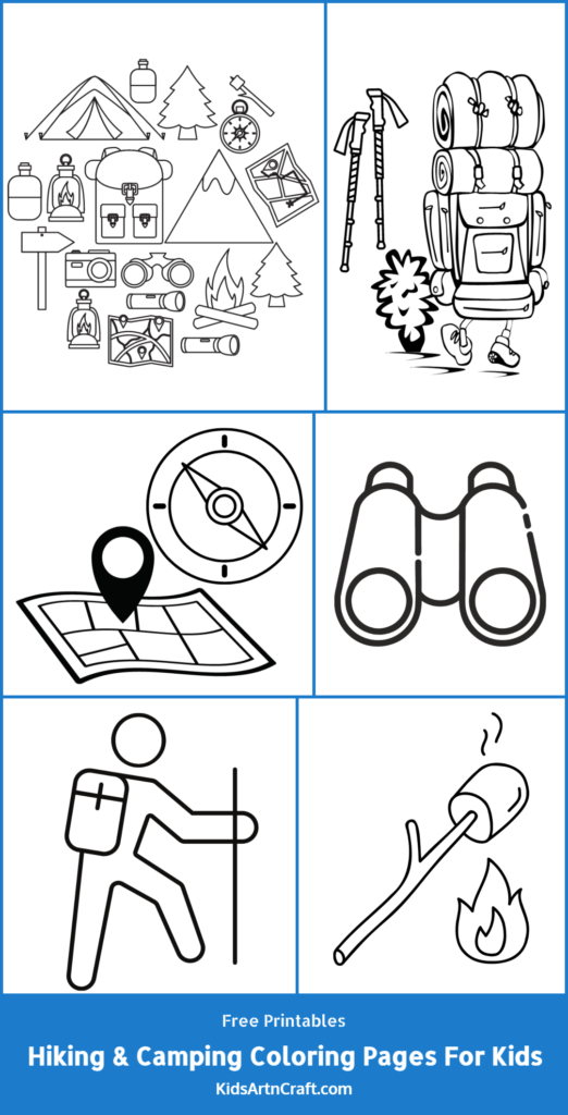 Hiking & Camping Coloring Pages For Kids – Free Printables - Kids Art ...