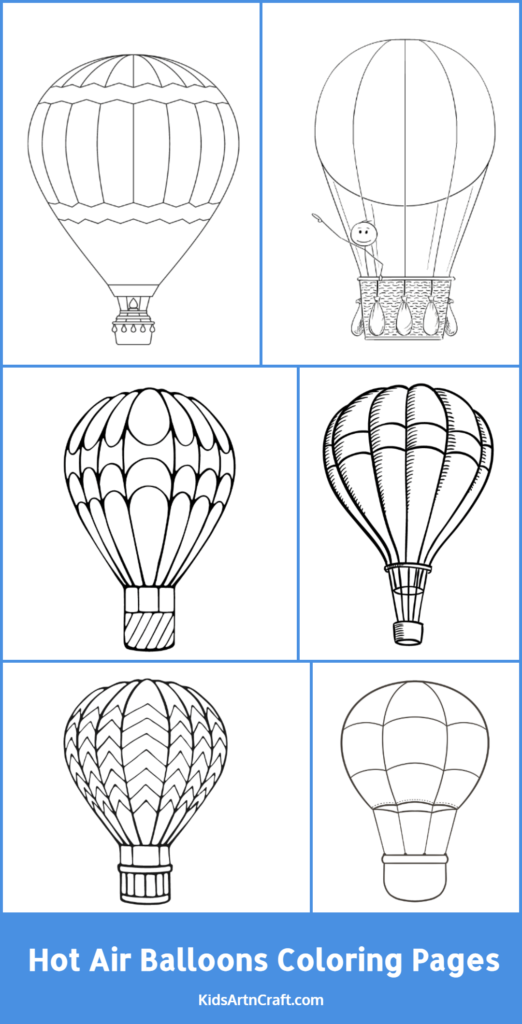 Hot Air Balloons Coloring Pages For Kids – Free Printables - Kids Art ...