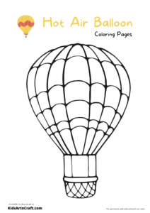 Hot Air Balloons Coloring Pages For Kids – Free Printables - Kids Art ...
